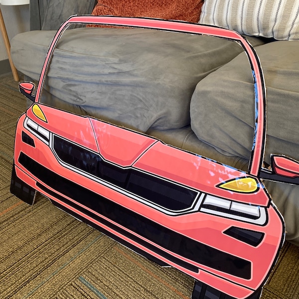 Red Car, Automobile DIY, Vehicle Theme, DIY Photo Booth Props, Photo ...