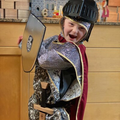 Knight Costume for Kids, Knight Helmet for Kids, Kids Knight Hood, Kids ...