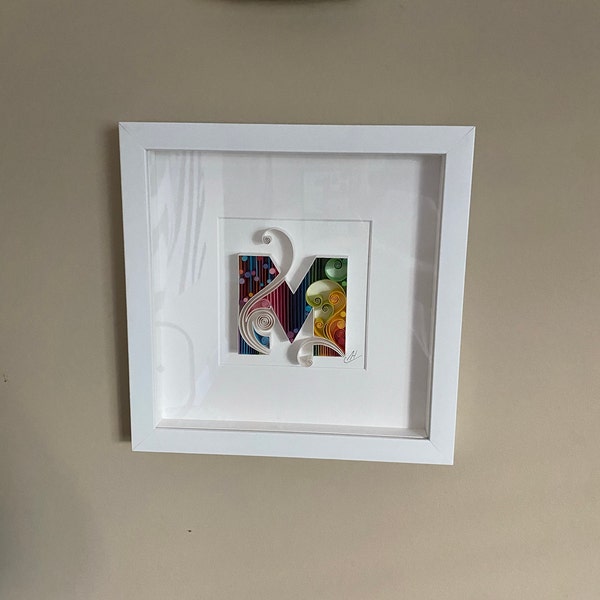 M - Quilled Wall Paper Art - Letter M - Quilling Paper Art ...