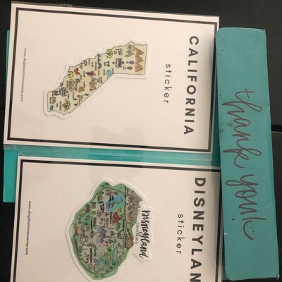 Watercolor California State Map Sticker FREE SHIPPING, California ...