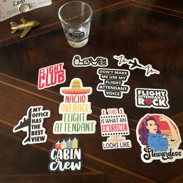 Flight Attendant Stickers | Cabin Crew Stickers | FA Crew Stickers ...