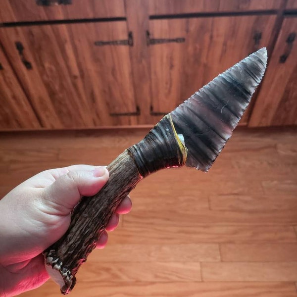 Electric Blue Rainbow Obsidian Wolf Knife - Etsy