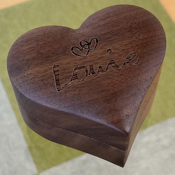 Thin Ring Box, Rotating Engagement Ring Box, Personalized Ring Box ...