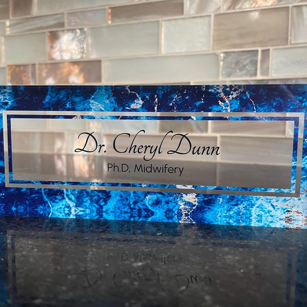 Personalized Acrylic Desk Name Plate: Teacher, Phd Gift - Etsy