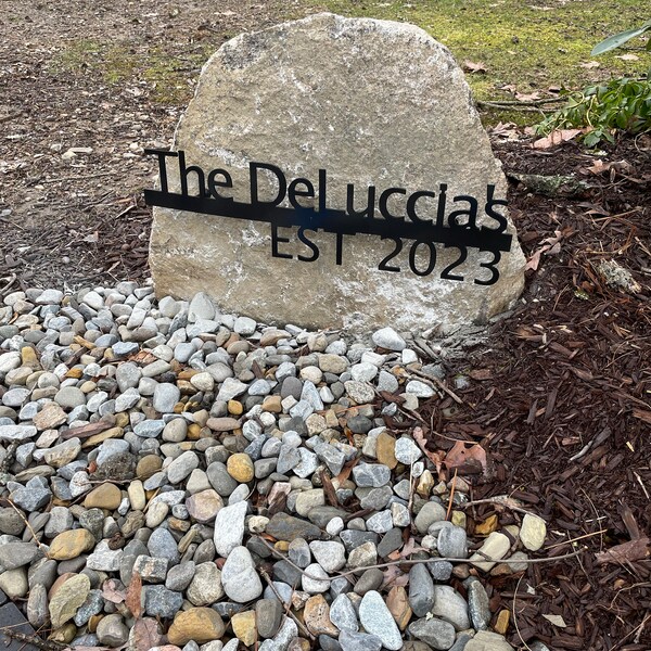 Custom Metal Home House Address Sign for Your Rock or Wall - Etsy