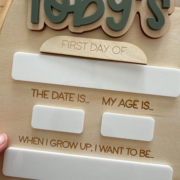 Personalised First Day of School Sign, Reusable First/last Day of ...