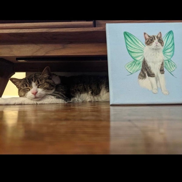 Cat Meme Original Paintings With Mini Easel - Etsy