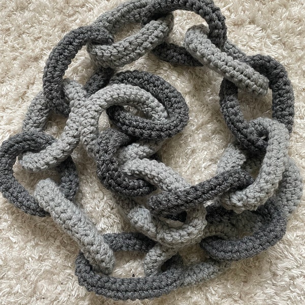Chain Link Scarf Crochet Pattern - Crochet Scarf Pattern - Crochet Cowl ...