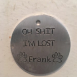 1.25 Inch oh SHT, I'm Lost Personalized Pet ID Tag Your Dog or Cat's ...