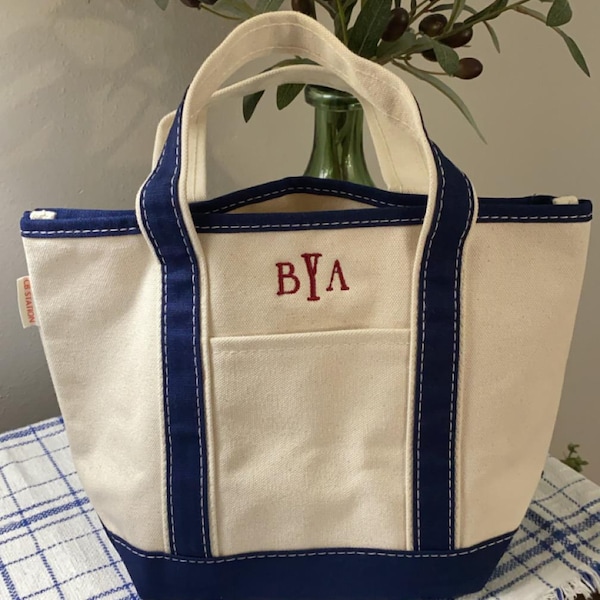 Mini Tote Bag, Small Monogram Canvas Bag for Kids Toys, Ironic Boat Bag ...