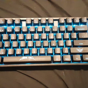 Daedric Font Backlit Keycap Set top Print Only or Top and Front Side ...