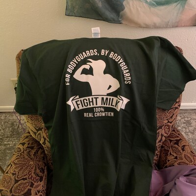 Fight Milk, for Bodyguards by Bodyguards, 100% Real Crowtien Men's T ...