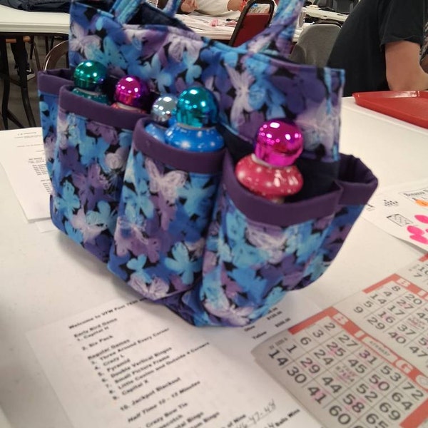 Floral Print Bingo Bag With FREE COIN Bag // Nurse Bag // Makeup Bag ...