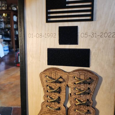 3D Wooden Engraved Military/ Veteran/ Fallen Soldier Sign - Etsy