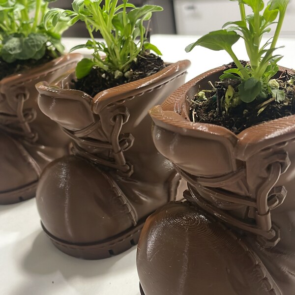 3D Printed Boot Planter - Etsy