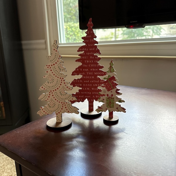 Decorative Freestanding Trees in 5 Sizes From 4 to 10 1/2 Inches, 6 ...