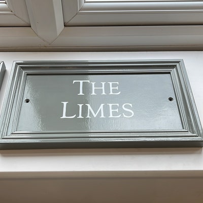 Custom Traditional Hand Painted Framed House Name Sign, Personalised - Etsy