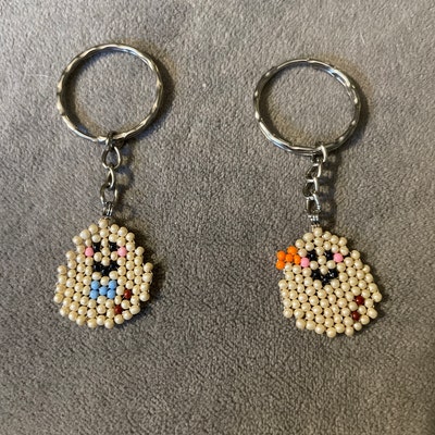 Dinosaur Keychain,dinosaur Phone Accessory,beaded Dino,charm for Bag or ...