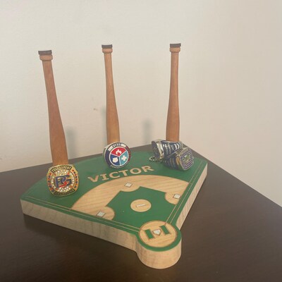 BASEBALL or SOFTBALL RING Holder Tournament Ring Display Championship ...