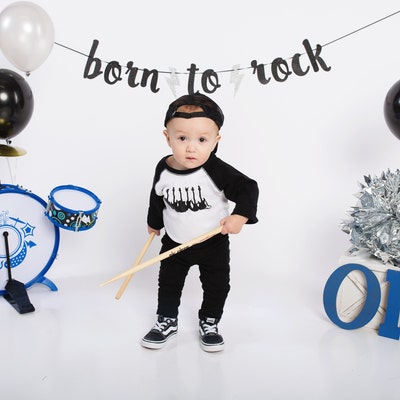 Rock N Roll Baby Outfit, Guitars, Baby Musician, Guitar Onesie®, Guitar ...