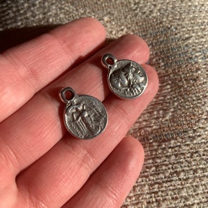 Silver Goddess Athena Charm, Silver Coin Charm, Replica Greek Coin ...