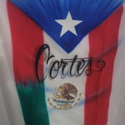Airbrushed T-shirt Puerto Rican Flag Island Hometown Coqui Tshirt ...