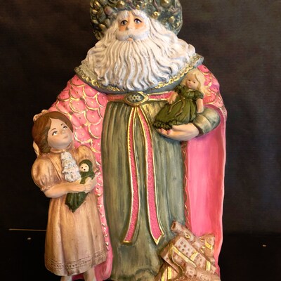 Ready to Paint Renaissance Santa Holding Wreath Pine Cone Hat Heart ...