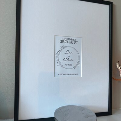 Personalised Wedding Signature Photo Mount Bespoke Mount Boards for ...