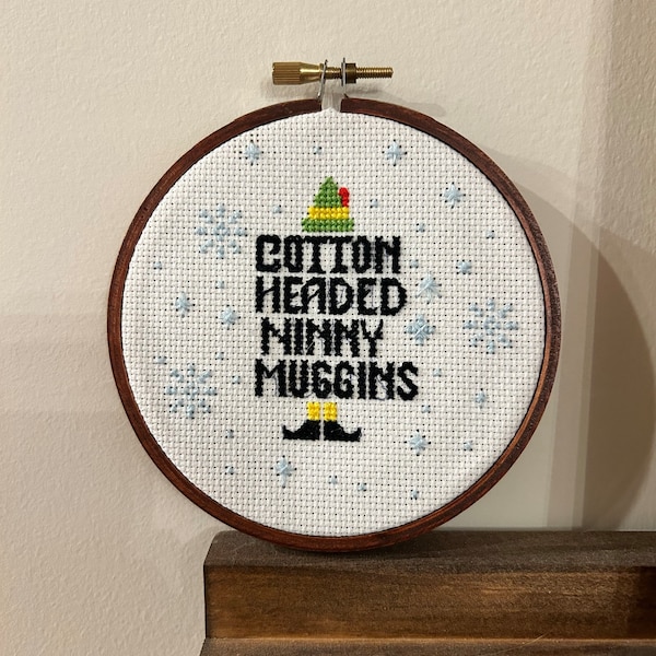 Buddy the Elf Cotton Headed Ninny Muggins Christmas Ornament Cross ...