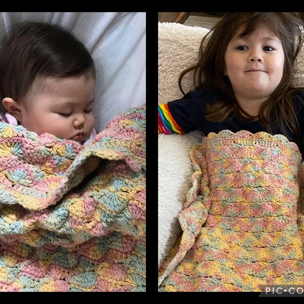 Sofa Blanket Throw, Large Handmade Granny Square Afghan, Cath Kidston ...