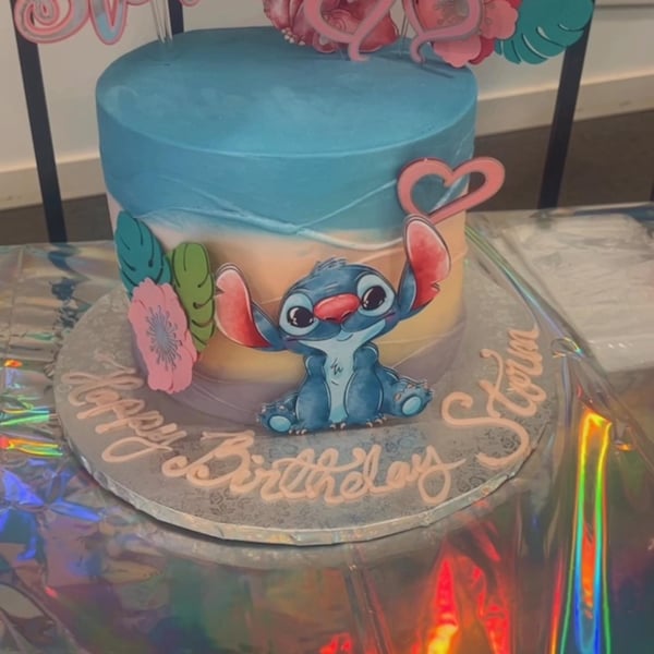 Stitch Cake Topper - Stitch Birthday - Stitch Decor - Personalized ...