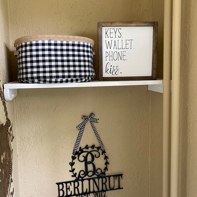 Keys Wallet Phone Kiss Wood Sign Checklist Sign Phone Keys Wallet ...