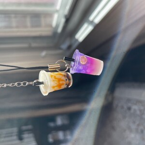 Boba Keychains Dalgona/sea Salt Series Bubble Tea Keychain - Etsy