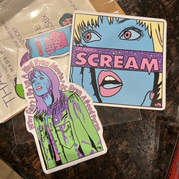Favorite Scary Movie 7 Pc. Sticker Pack for Laptops, Iphones ...