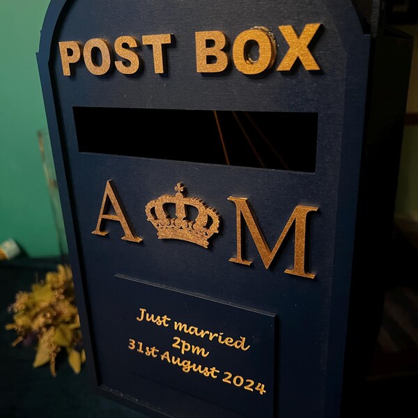 PERSONALISED Wedding Postbox Mdf Wedding Card Post Box - Etsy UK