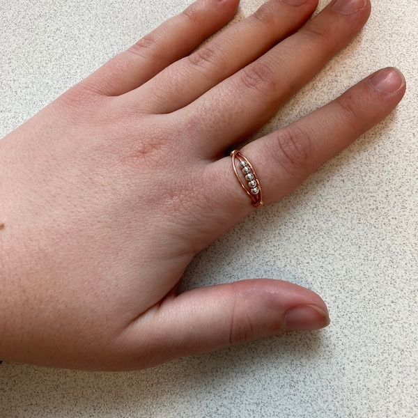 Pure Sterling Silver Fidget Ring Spinner / Meditation Ring / Calming ...