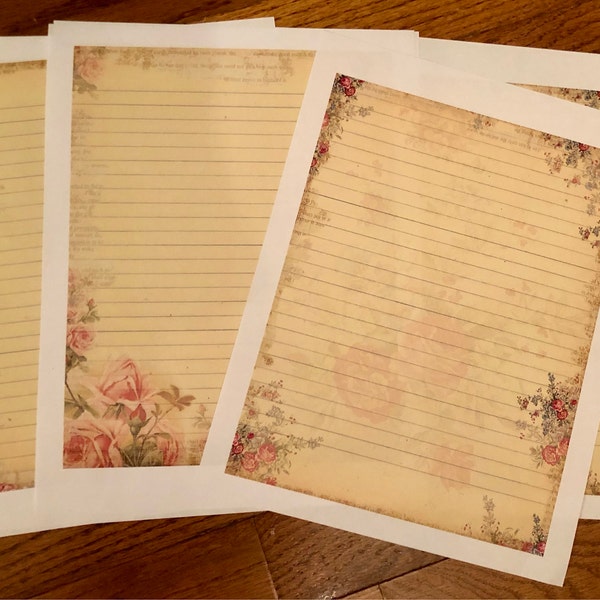 Stationary Paper Pack - Original Design - Printable Digital Collage ...