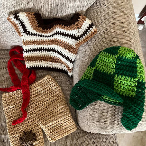 El Chavo Del Ocho Baby - Crochet Hat, Shirt, and Shorts - Etsy