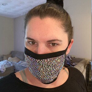 Sale Fashion Bling Face Mask USA Rhinestone Mask Swarovski | Etsy