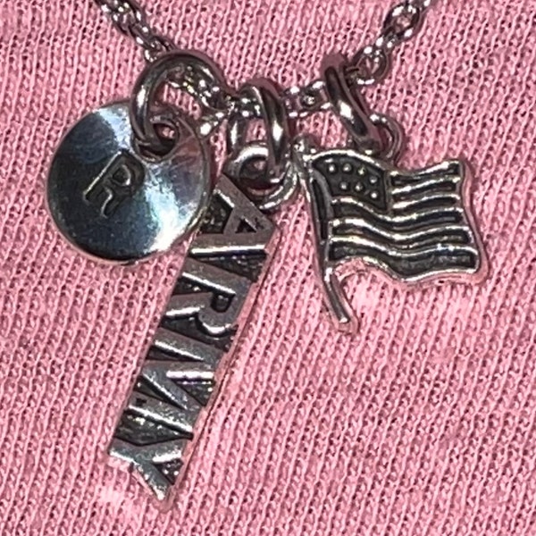 Personalized US Army Charm Necklace, Army Charm Jewelry, Army Mom ...