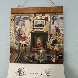 2024 Printable Vintage Art Calendar, 11x17 and US Letter Size, Wall ...