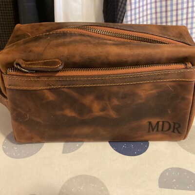 Mens Leather Dopp Kit,personalized Dopp Bag,gift for Dad,mens Travel ...