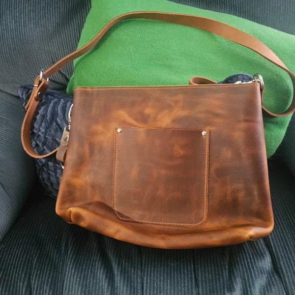 Leather Laptop Bag Women Camel Color, Laptop Bag for 13" Laptop, Large ...