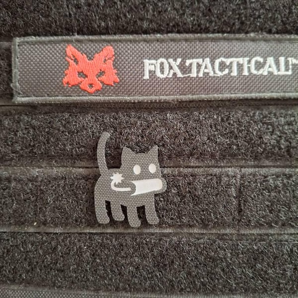 Bomb Cat Tactical Patch Black and White Small - Etsy