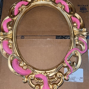 Handmade Ornate Oval Plaster Snake Serpent Frame With Baphomet goth ...