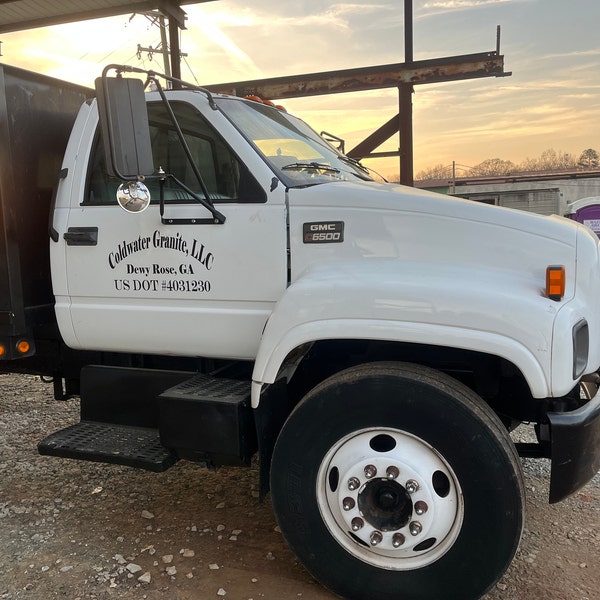 Custom Trailer Signs - Sides & Back Signs / Lettering in 1 Color of ...