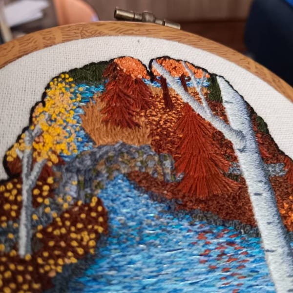 Forget-me-not Ribbon Embroidery Brain - Etsy