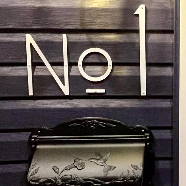 THIN MODERN White House Numbers for Large Address Numbers - Etsy