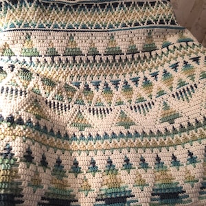 Berber Afghan Overlay Mosaic Crochet PATTERN ONLY Digital - Etsy
