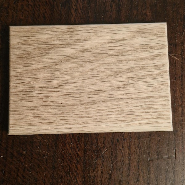 Solid Oak Rectangle Wooden Plaque Craft Decoration Sign Plinth Stand ...